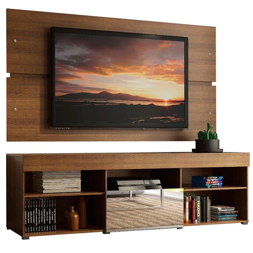 Rack com Painel para TV até 65 Polegadas Madesa Dublin 1 Porta com ...