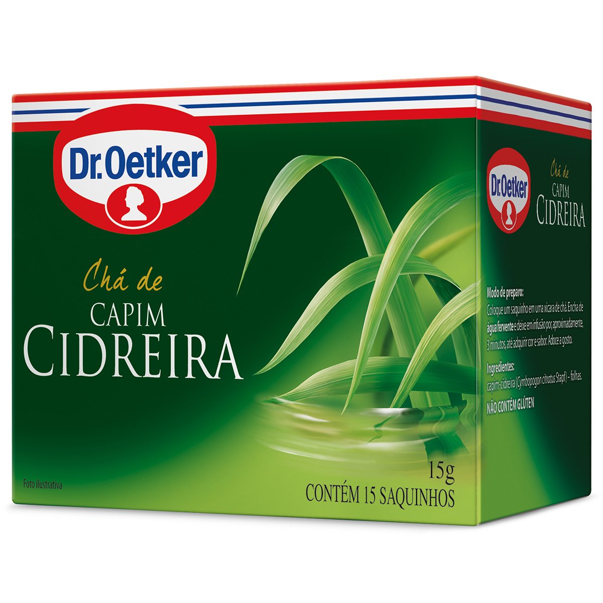 Dr. Oetker Chá de Ervas Capim-Cidreira Bebida Quente de Simples Preparo ...