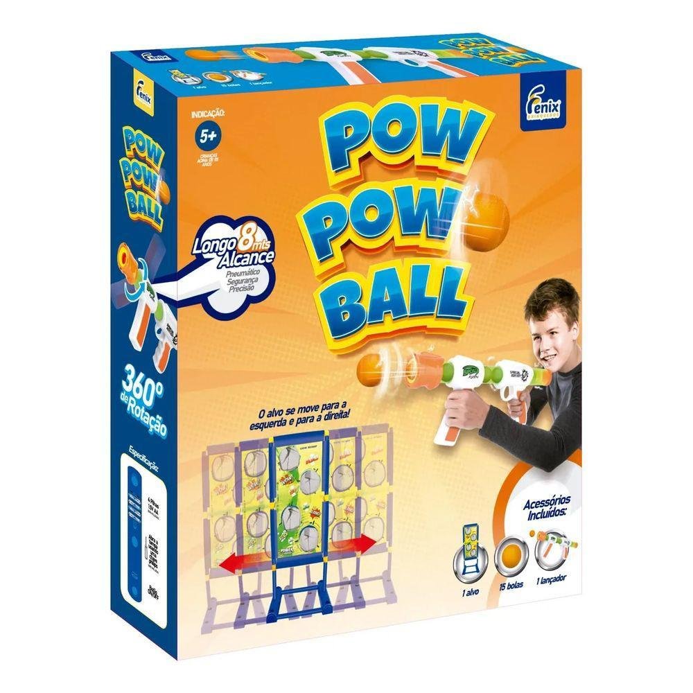 Lançador Pow Pow Ball com 15 Bolinhas e Alvo Móvel - Fenix | Pão de Açúcar