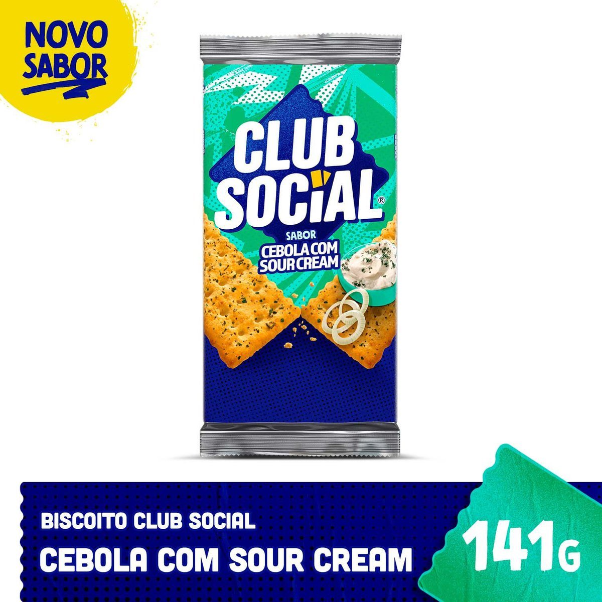 Biscoito Salgado Club Social cebola com sour cream 141g | Pão de Açúcar
