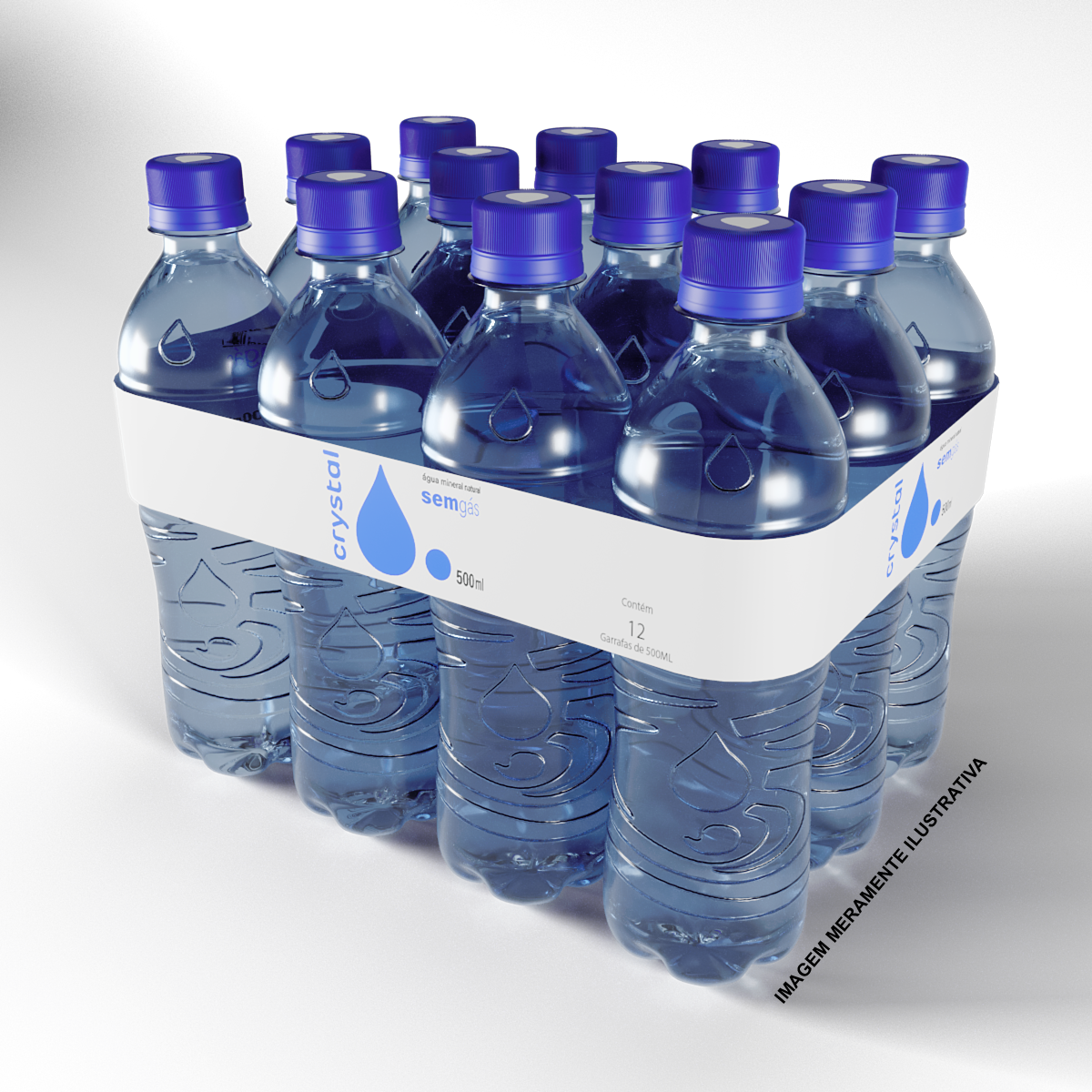  gua Mineral Sem G s CRYSTAL Garrafa 500ml Com 12 Unidades P o De