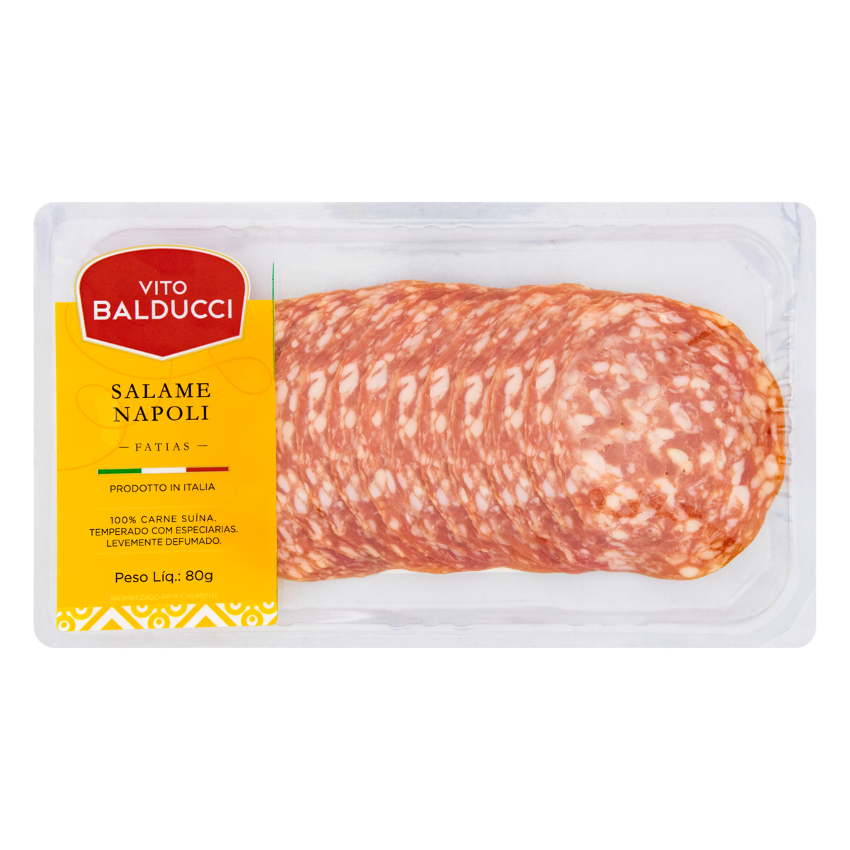 Salame Napolitano Fatiado Vito Balducci 80g | Pão de Açúcar