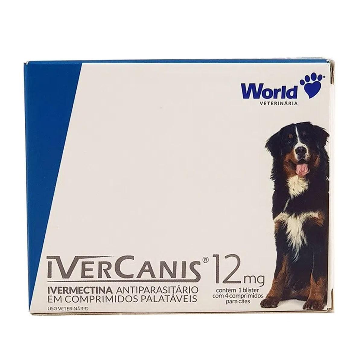 Ivercanis 12mg 4 comprimidos World Cães | Pão de Açúcar