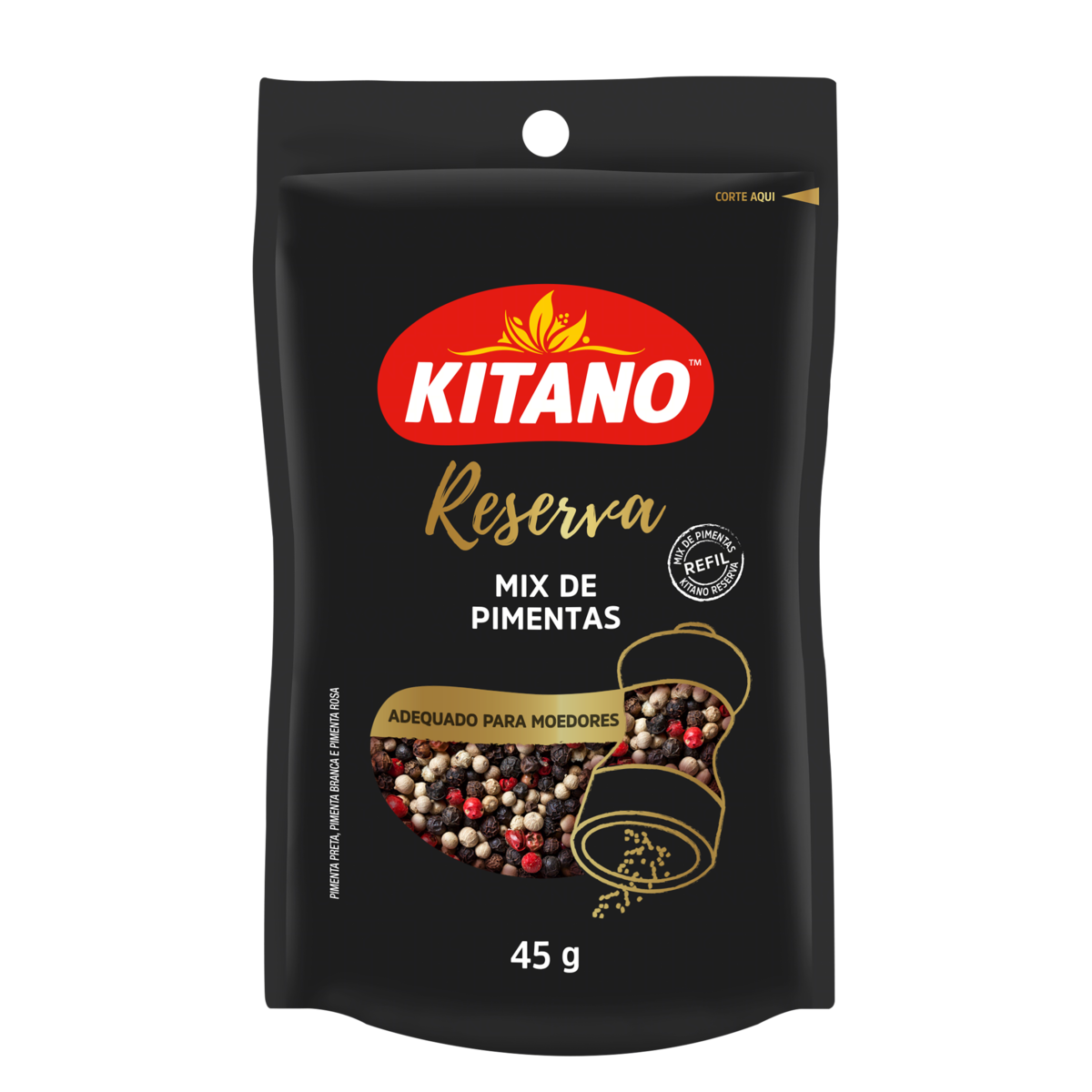 Mix de Pimenta Kitano Reserva Sachê 45g Refil | Pão de Açúcar