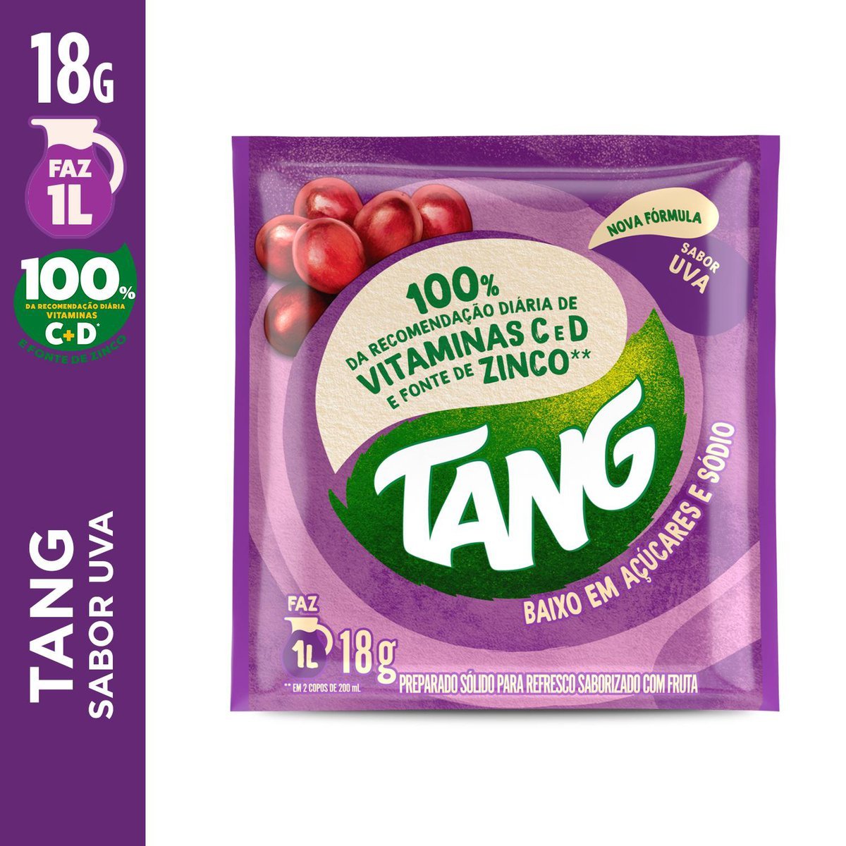Refresco em Pó Tang Uva 18g | Pão de Açúcar