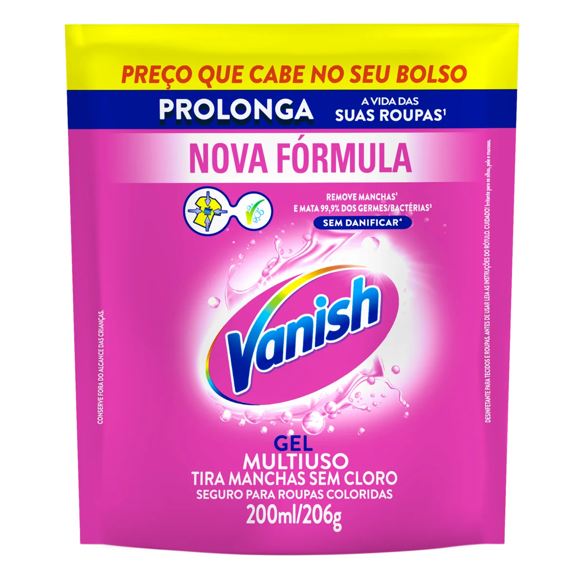 Tira-Manchas Gel Multiuso Vanish Sachê 200ml | Pão de Açúcar