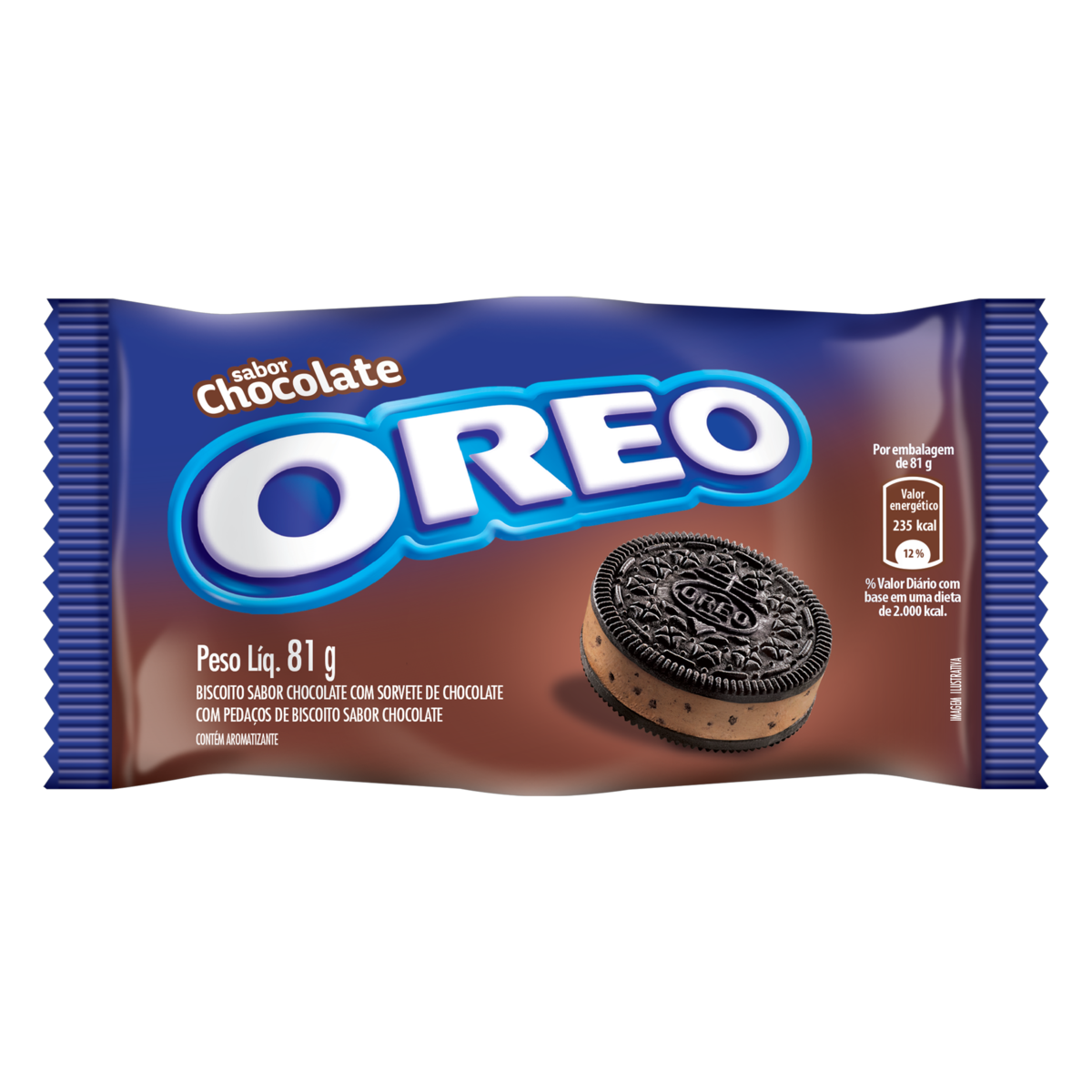 Sorvete Chocolate Oreo Pacote 81g | Pão de Açúcar