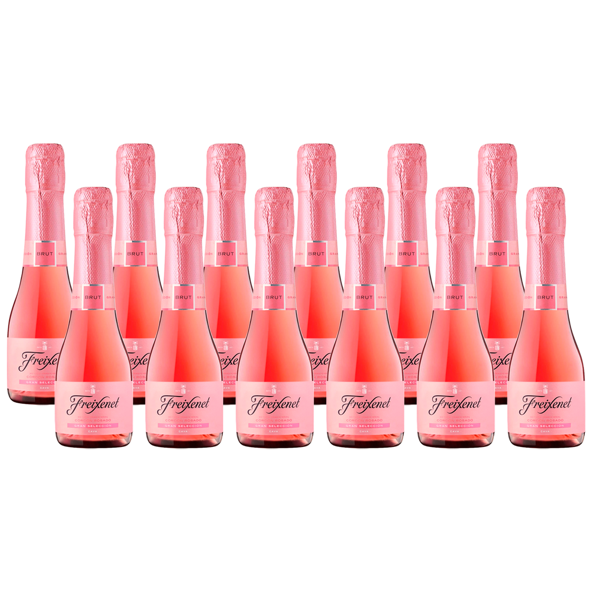 KIT 12 ESPUMANTES MINI CAVA FREIXENET CORDON ROSADO 200ML | Pão de Açúcar