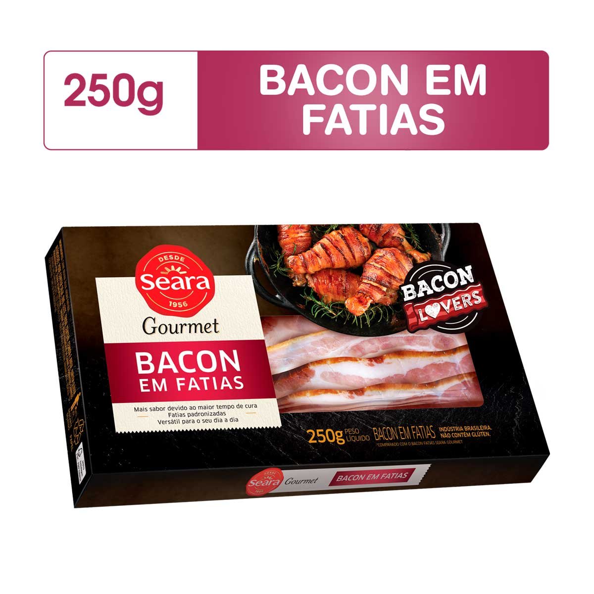Bacon Em Fatias SEARA Gourmet Caixa 250g | Pão de Açúcar