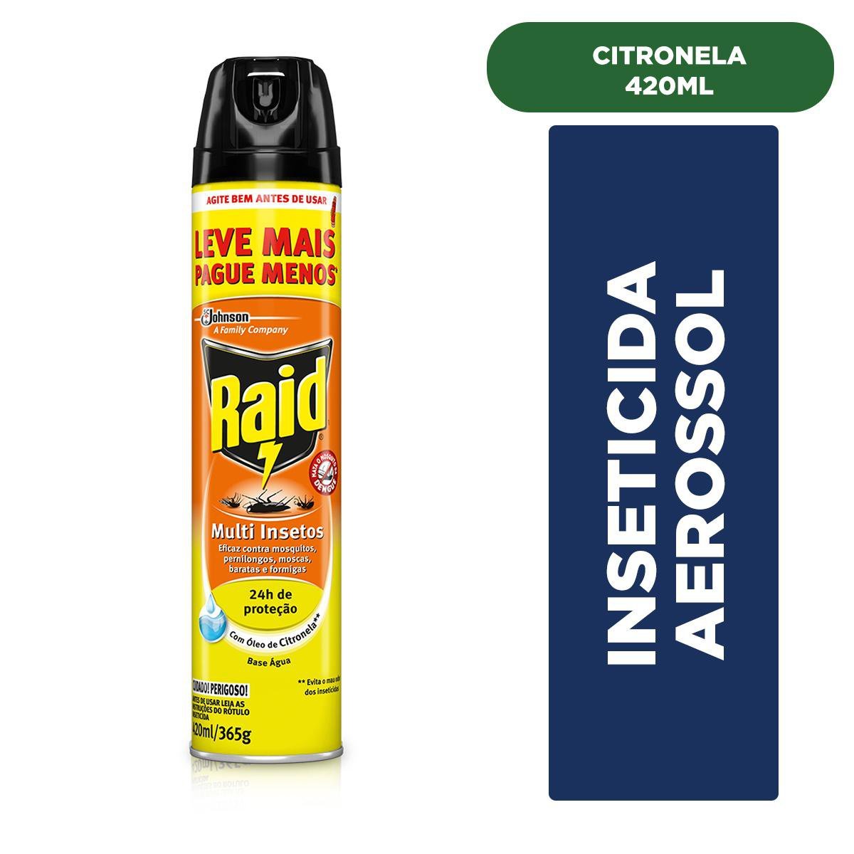 Inseticida Raid Multi-insetos Spray Citronela Leve Mais Pague Menos ...