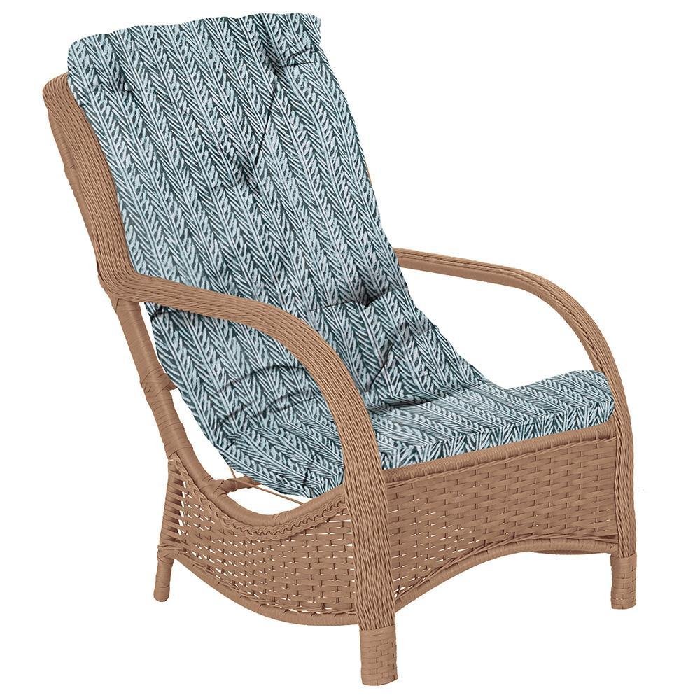 Poltrona Varanda Área Externa Jardim Alumínio Fibra Sintética 1Un ...