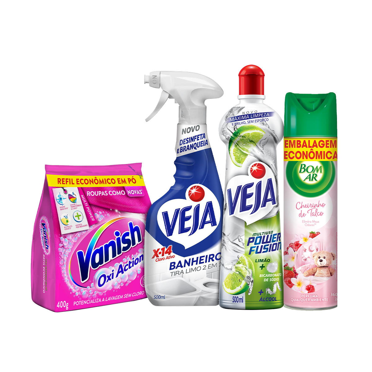 Kit Tira Machas em Pó Vanish Multi Power Oxi Action 400g Refil roupas ...