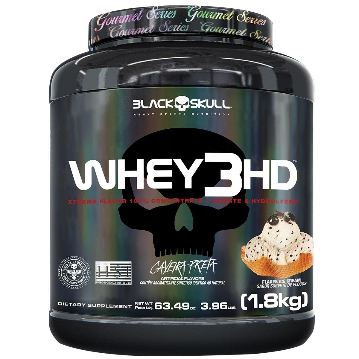 Whey 3HD Gourmet 1,8kg Caveira Preta - Black Skull | Pão de Açúcar