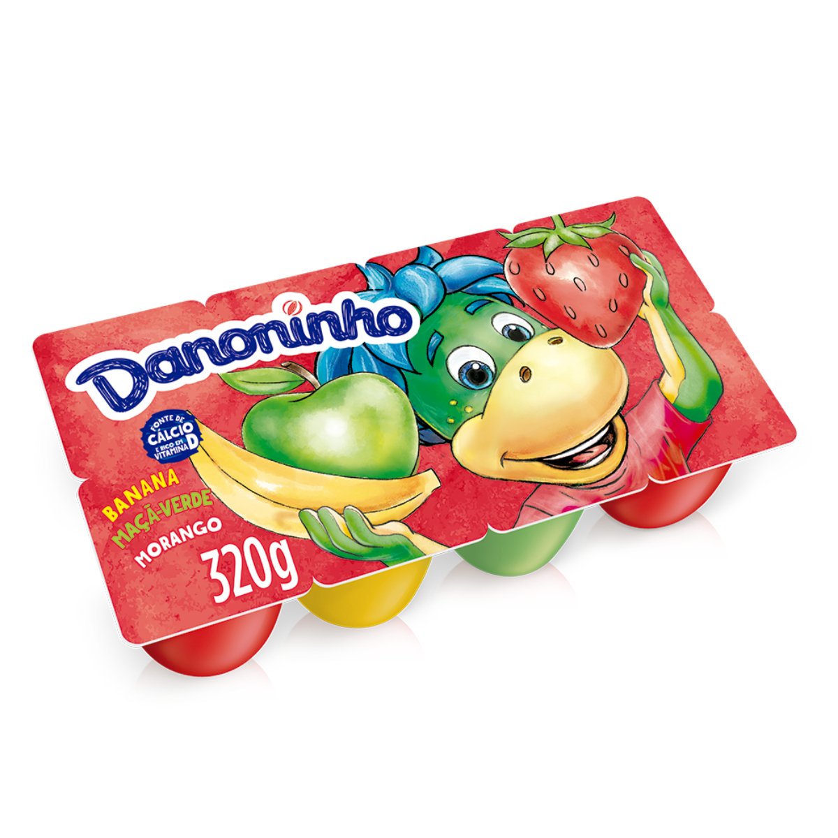 Danoninho Petit Suisse Morango, Banana e Maçã-Verde 320g 8 unidades ...