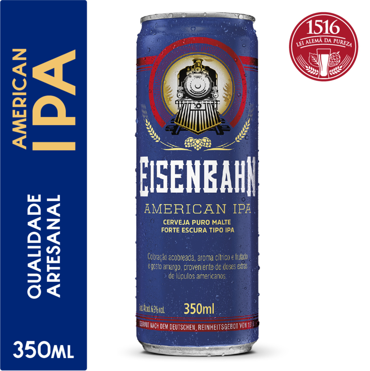 Cerveja EISENBAHN American Ipa Puro Malte Lata 350ml | Pão de Açúcar