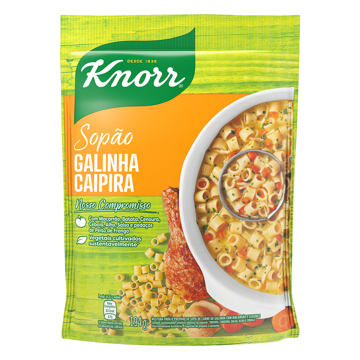 Sopão Galinha Caipira Knorr Sachê 194g | Pão de Açúcar