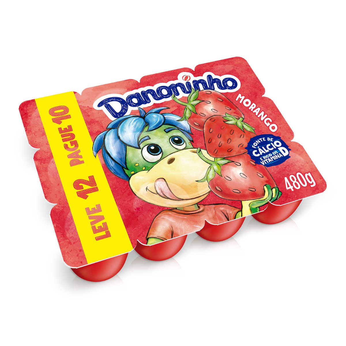 Danoninho Petit Suisse Morango 480g 12 unidades | Pão de Açúcar