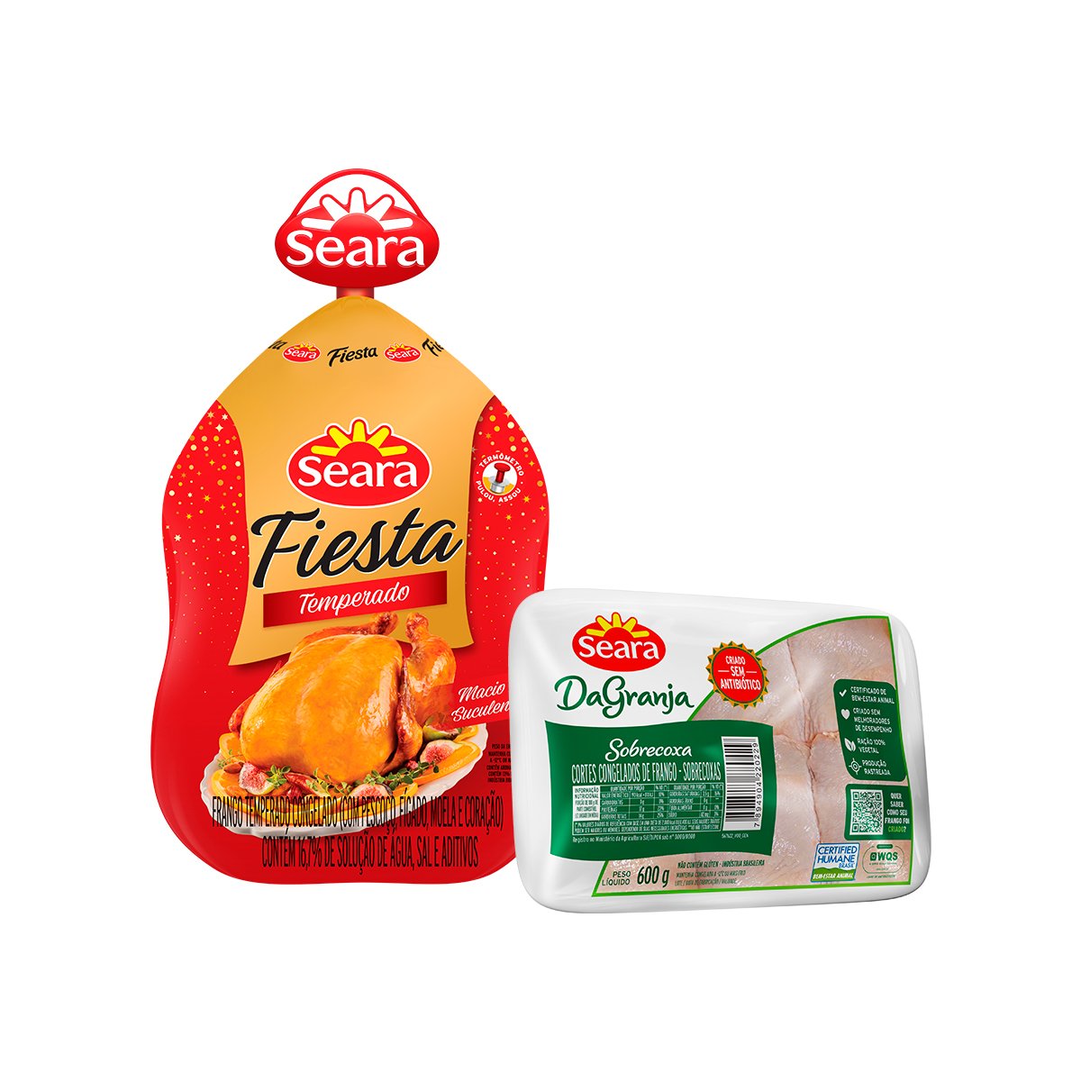 KIT Fiesta Temperado Congelado Seara + Sobrecoxa Bandeja SEARA Dagranja ...