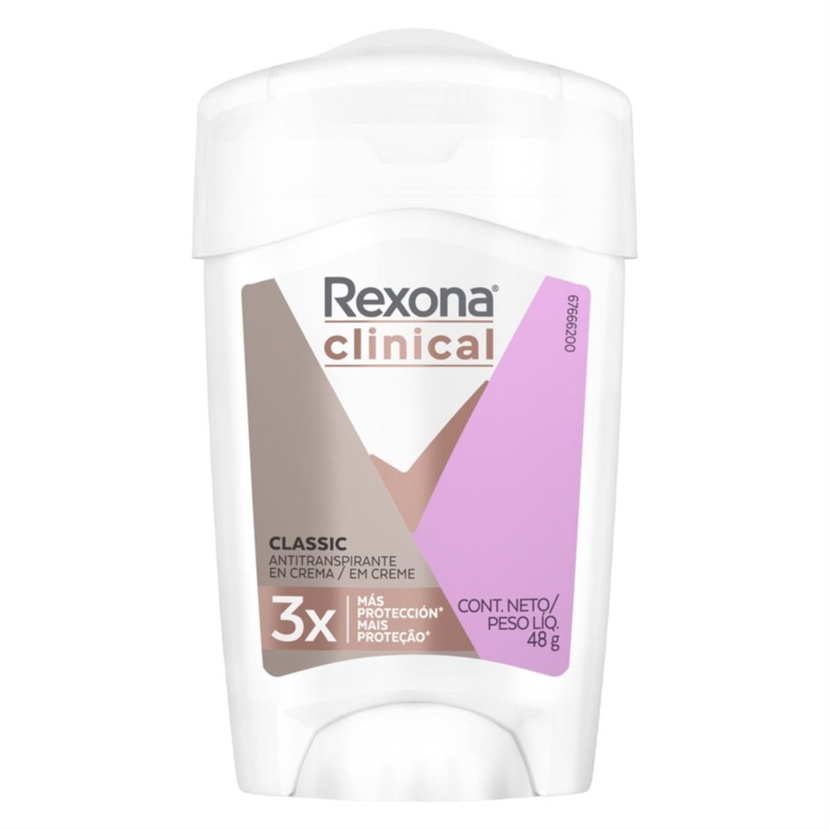 Desodorante Antitranspirante REXONA Clinical Feminino Rosa 48g | Pão de ...