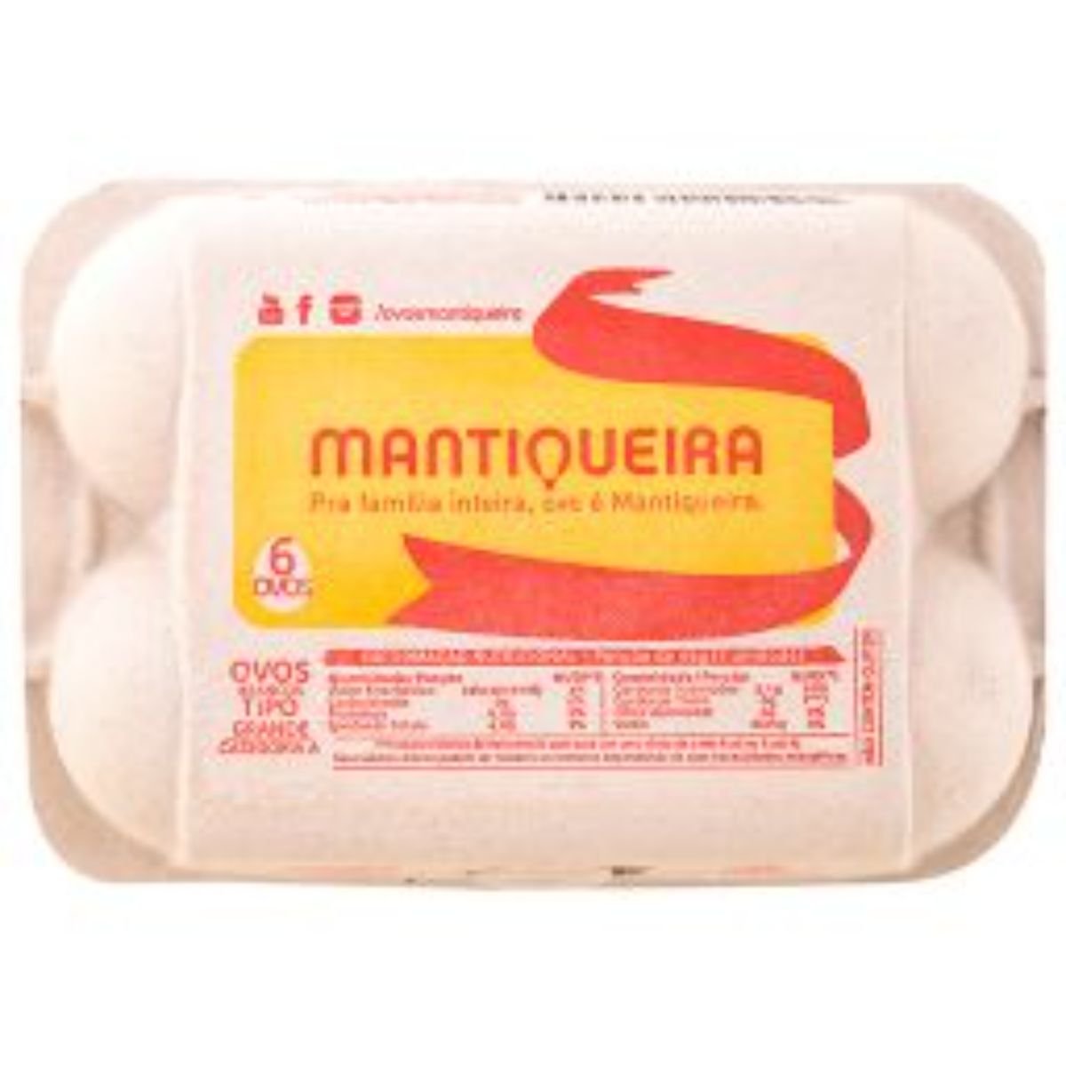 Ovo Branco Grande Mantiqueira com 6 Unidades | Pão de Açúcar