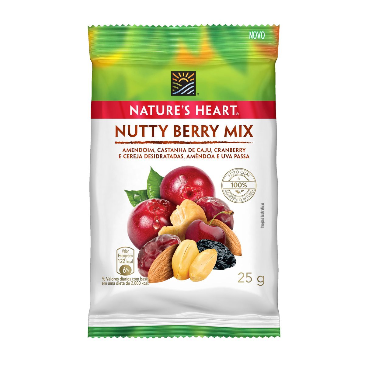 Snack NATURES HEART Nutty Berry Mix 25g | Pão de Açúcar