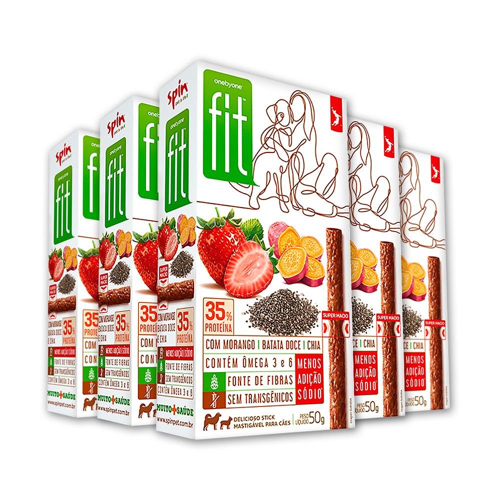 Petisco Spin Pet Onebyone Gourmet Fit Stick Morango - Kit 5 Unidades ...