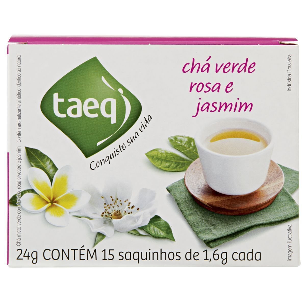Chá Verde com Funcho, Rosa e Jasmim TAEQ Caixa 24g com 15 Saquinhos ...