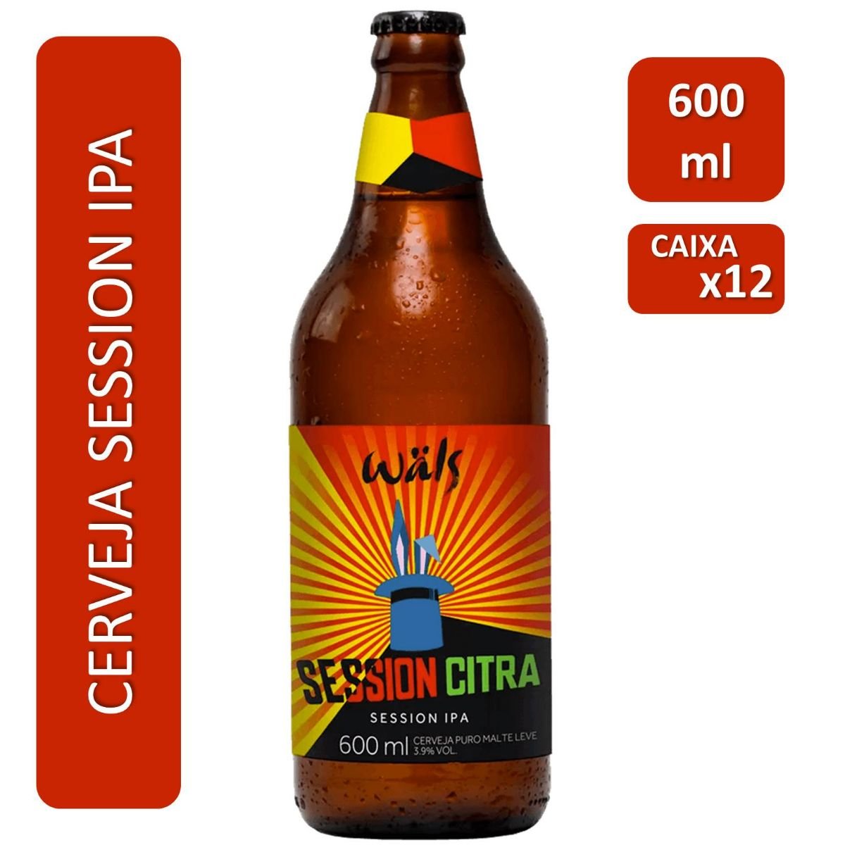 Kit Cerveja Wals Session CITRA 600ml 12 Unidades | Pão de Açúcar