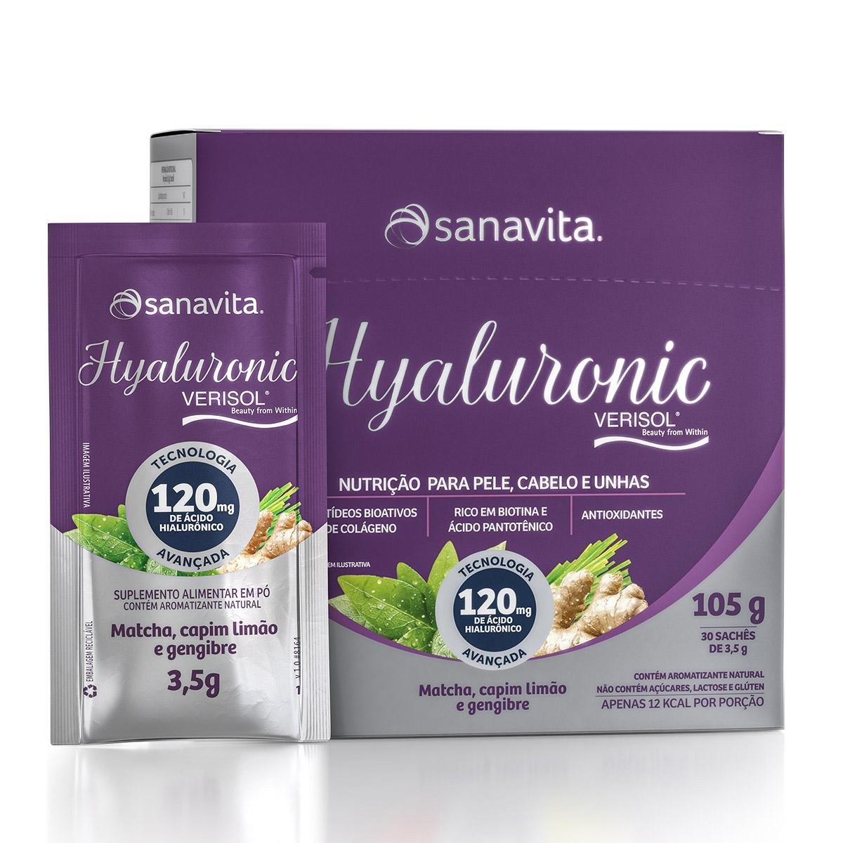 Sanavita Hyaluronic Verisol - Mat/Cap/Gen 120mg (30 Sachês) | Pão de Açúcar