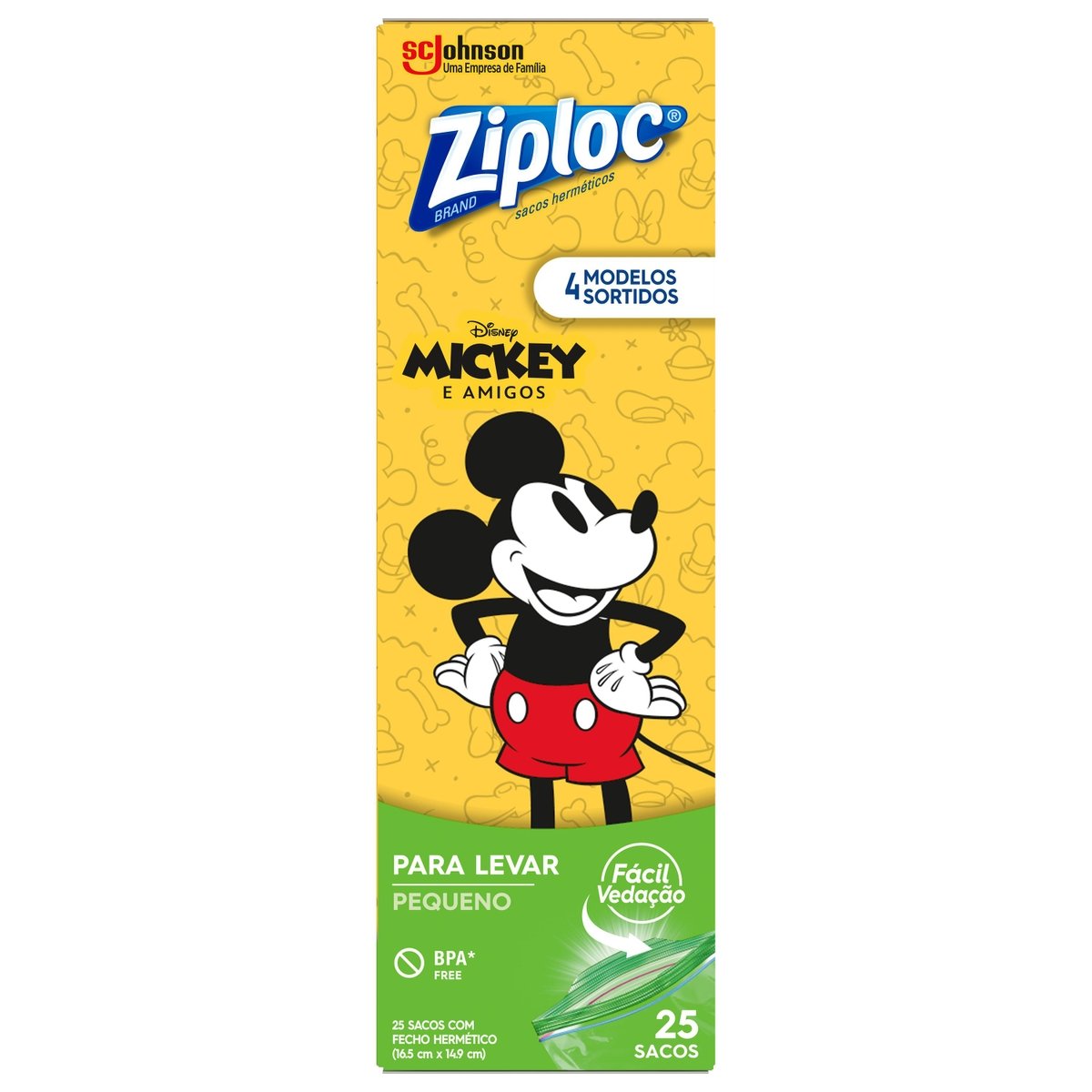 Sacos Herméticos Ziploc para Levar Disney com 25 unidades | Pão de Açúcar