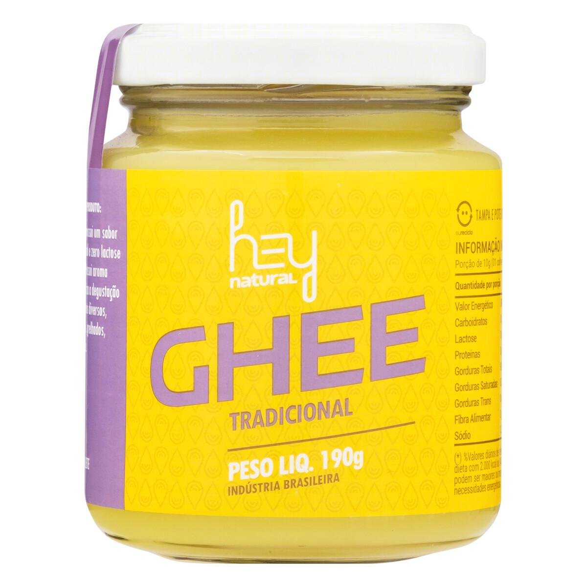 Ghee Tradicional Hey Natural Vidro 190g | Pão de Açúcar