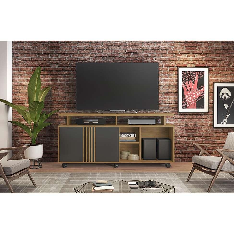 Rack Flex Humor Noronha e Grafite 136 cm | Pão de Açúcar