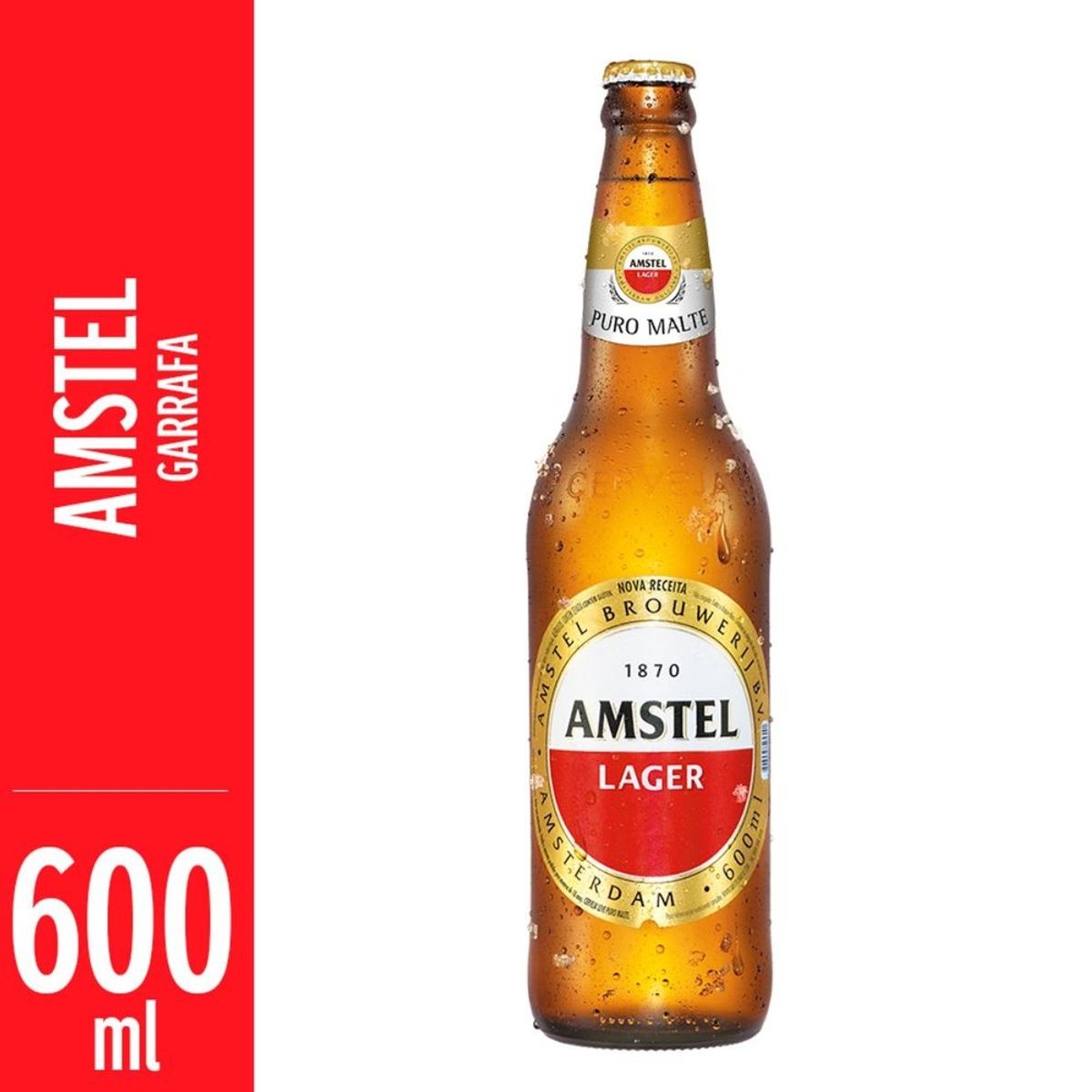 Cerveja Amstel VIDRO 600ML | Pão de Açúcar