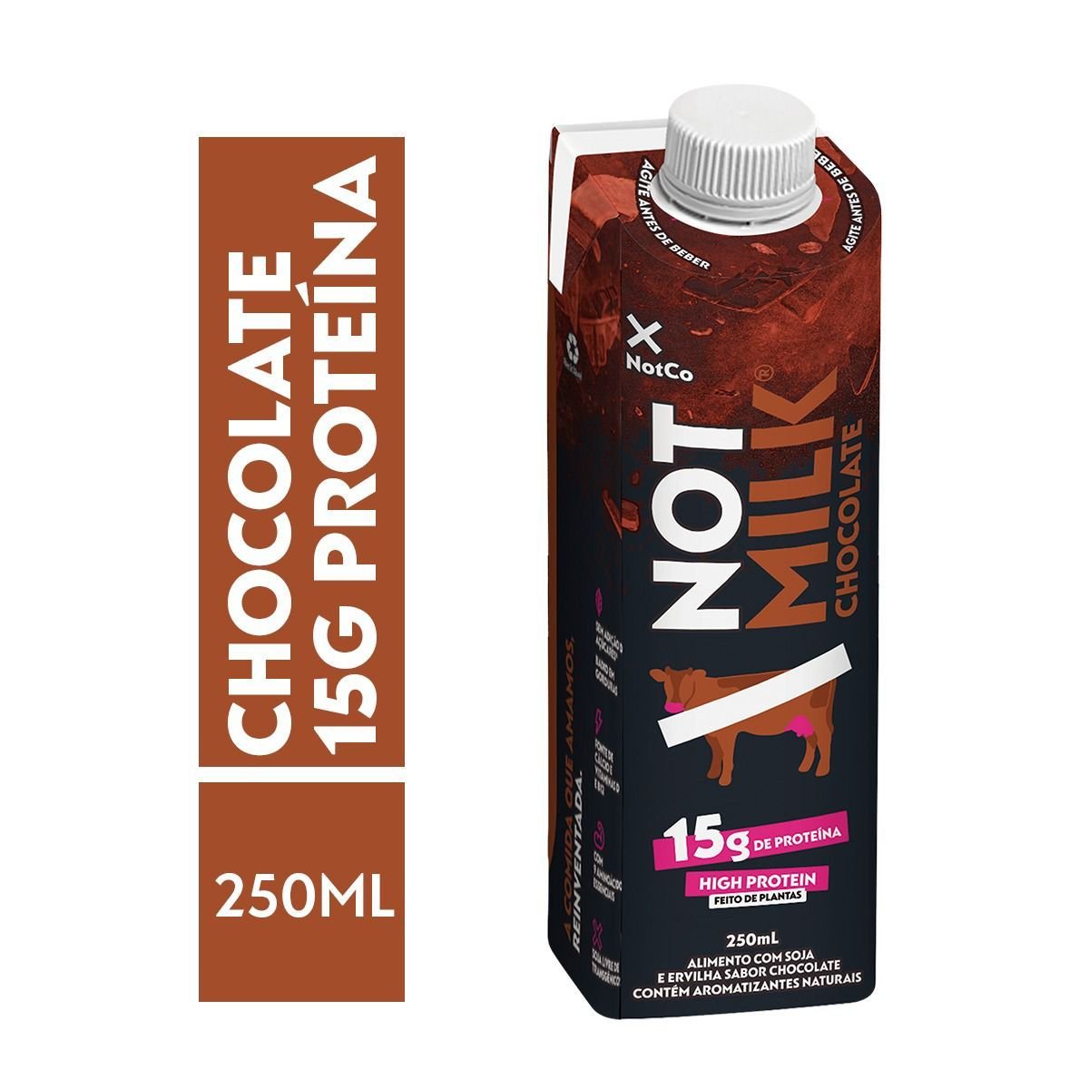 Bebida à Base de Plantas Chocolate Not High Protein Caixa 250ml | Pão ...