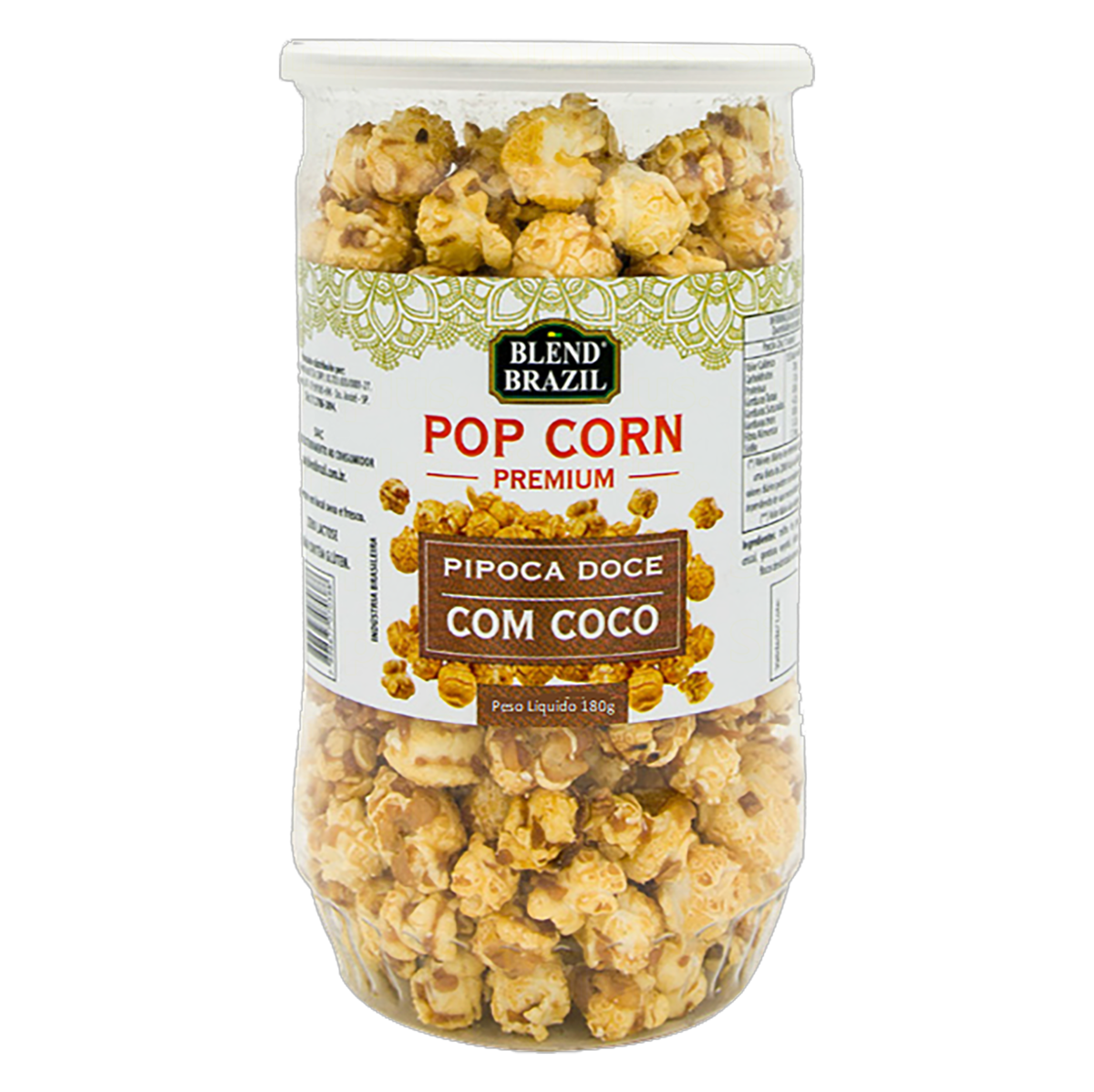 Pipoca Pronta Doce Coco Blend Brazil Premium Pote 180g | Pão de Açúcar