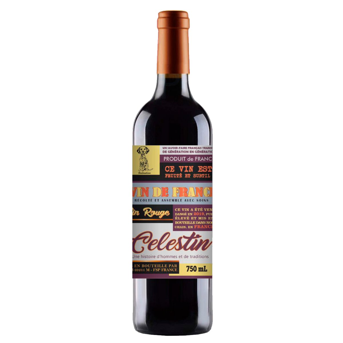 Vinho Francês Tinto Celestin Dálmata VDF 750ml | Pão de Açúcar