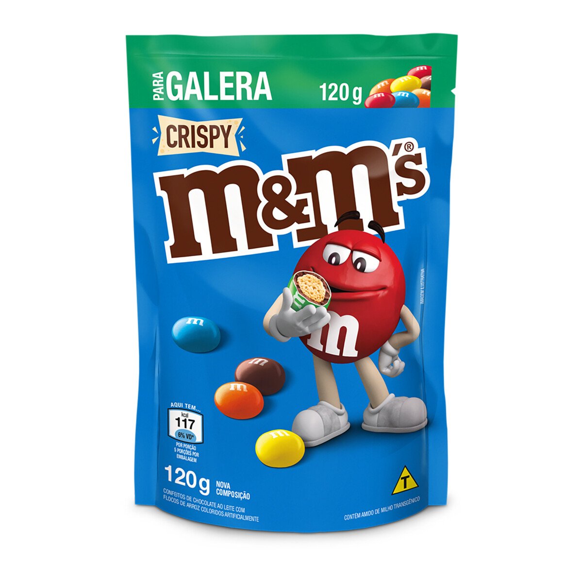 Confeito de Chocolate ao Leite M&M's Crispy Sachê 120g | Pão de Açúcar