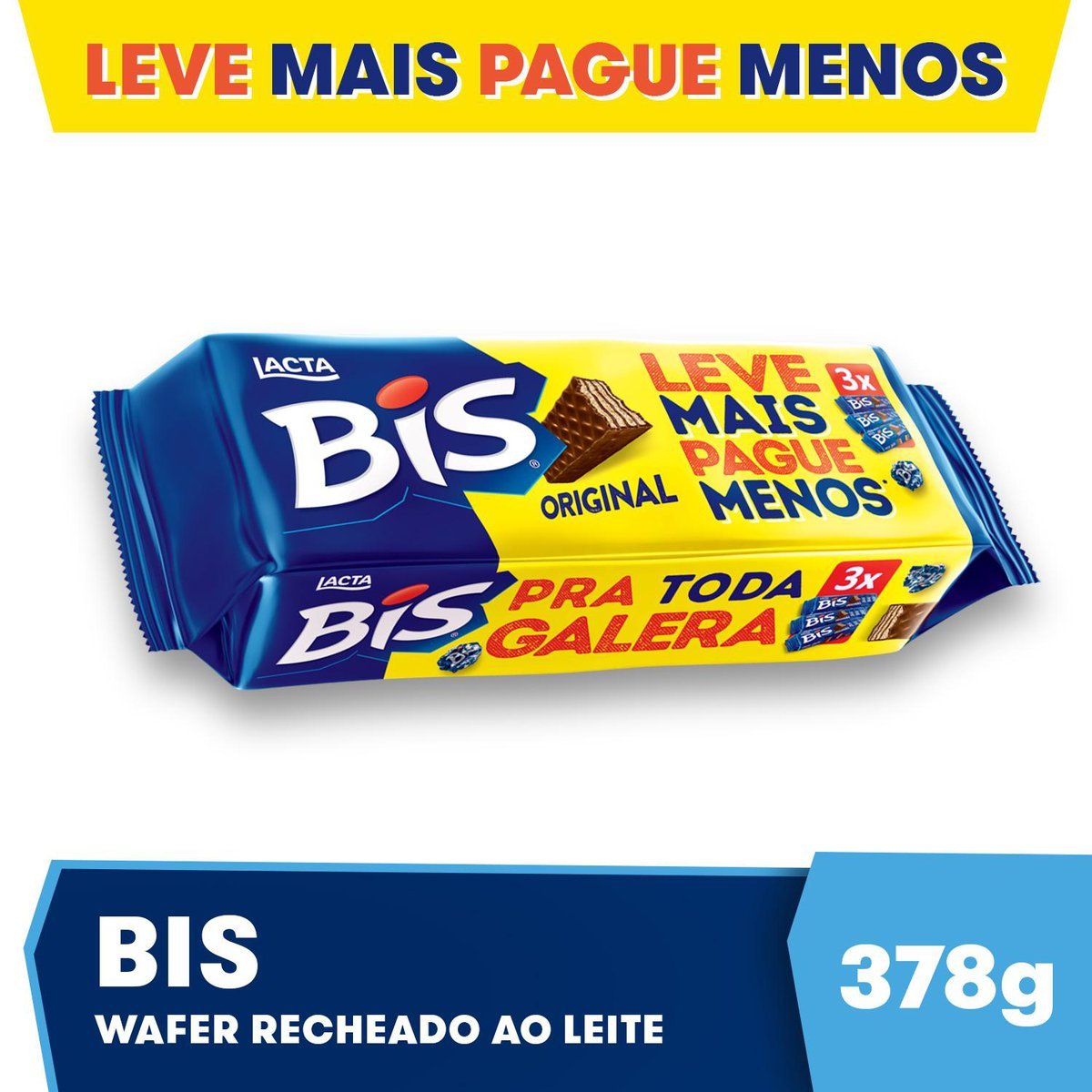 Chocolate Bis ao leite multipack 3x126g | Pão de Açúcar