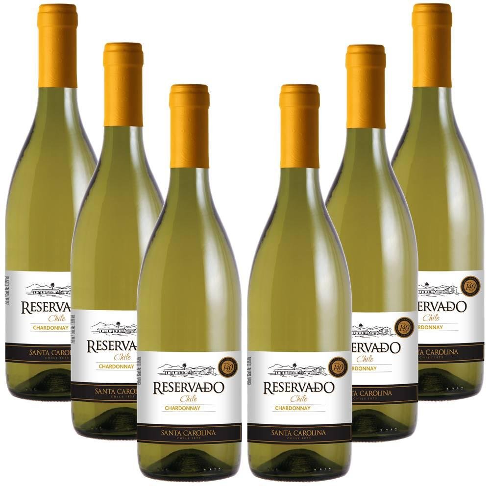 Kit 06 Un. Vinho Santa Carolina Reservado Chardonnay 750ml | Pão de Açúcar