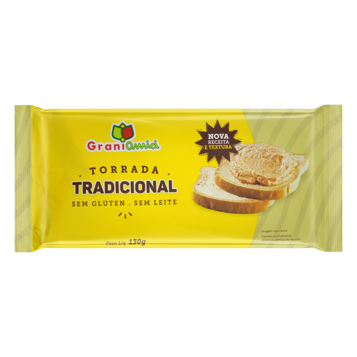 Torrada Tradicional sem Glúten GRANI AMICI Pacote 160g | Pão de Açúcar