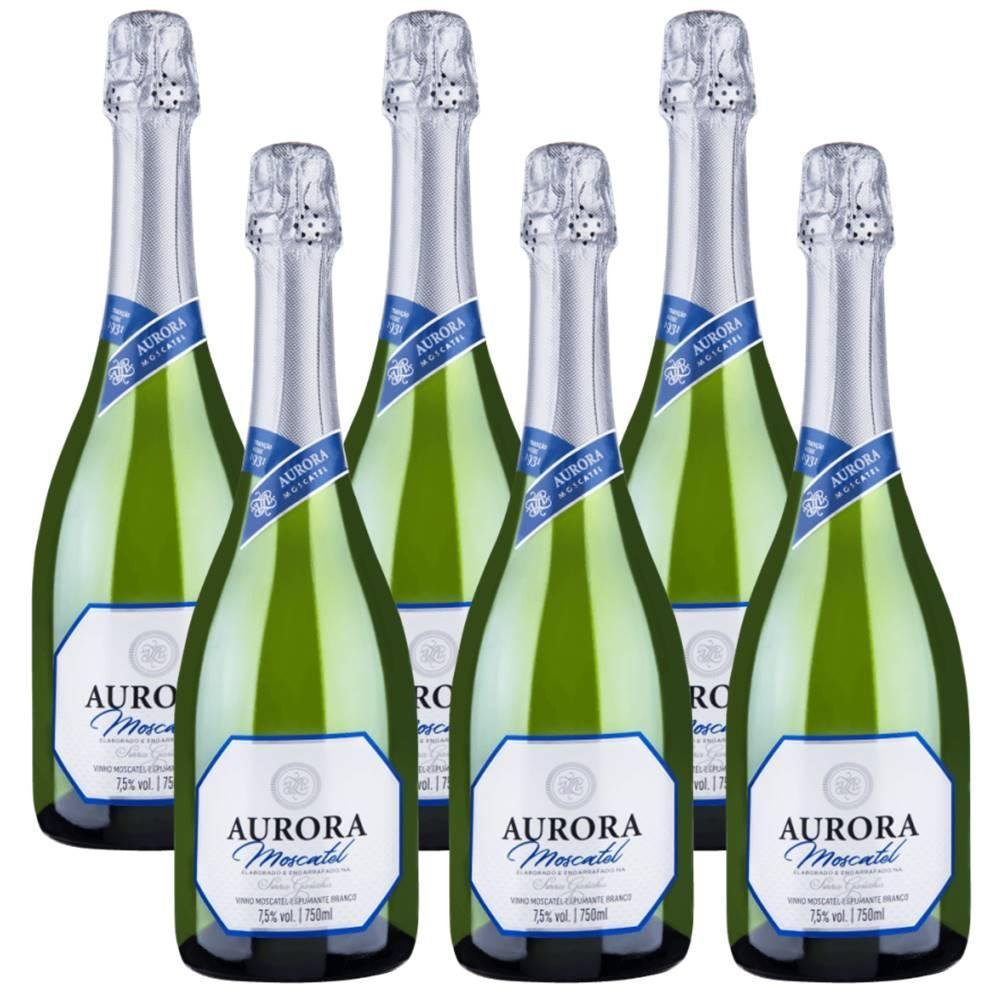 Kit 06 Unidades Espumante Aurora Moscatel 750ml | Pão de Açúcar