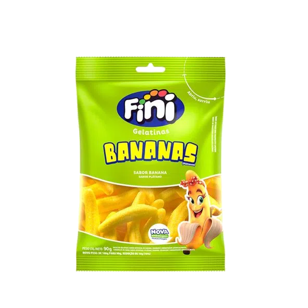 Bala de Gelatina Bananas FINI Pacote 90g | Pão de Açúcar
