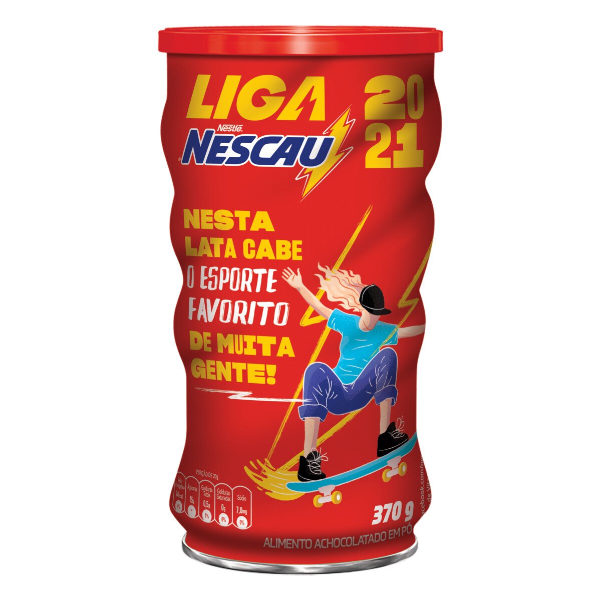 Achocolatado Pó Nescau Lata 370g Edição Especial Liga 2021 | Pão de Açúcar