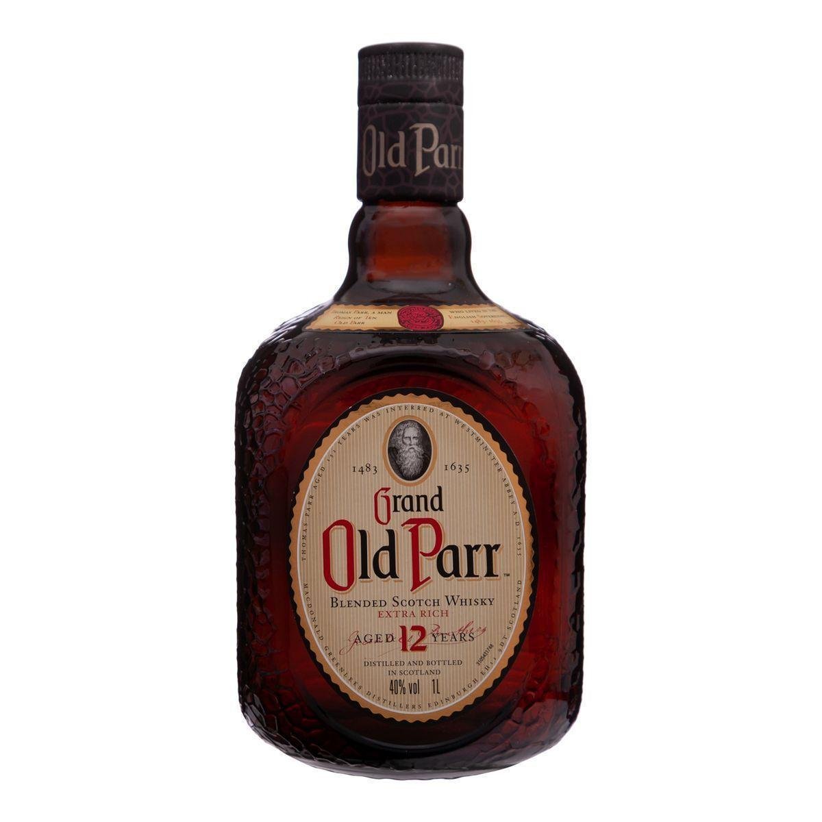 Whisky Escocês GRAND OLD PARR 12 Anos Garrafa 1 Litro