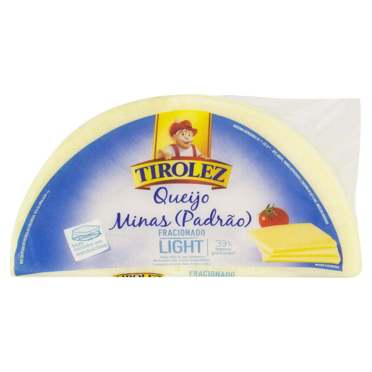Queijo Minas Padrão Light TIROLEZ Pedaço 330g | Pão de Açúcar