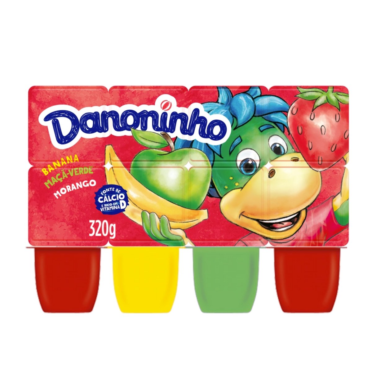 Danoninho Petit Suisse Morango, Banana e Maçã-Verde 320g 8 unidades ...