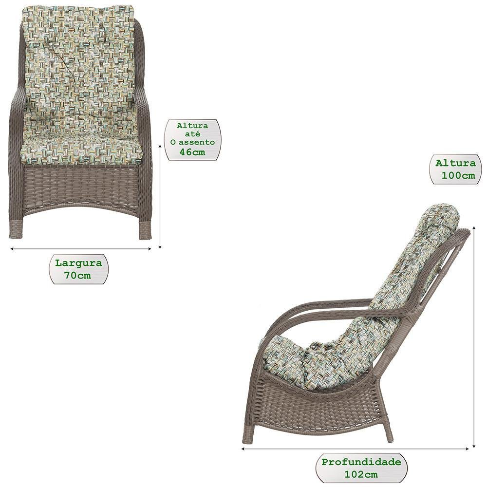 Poltronas Varanda Jardim Sacada Descanso Área Externa Alumínio Junco ...