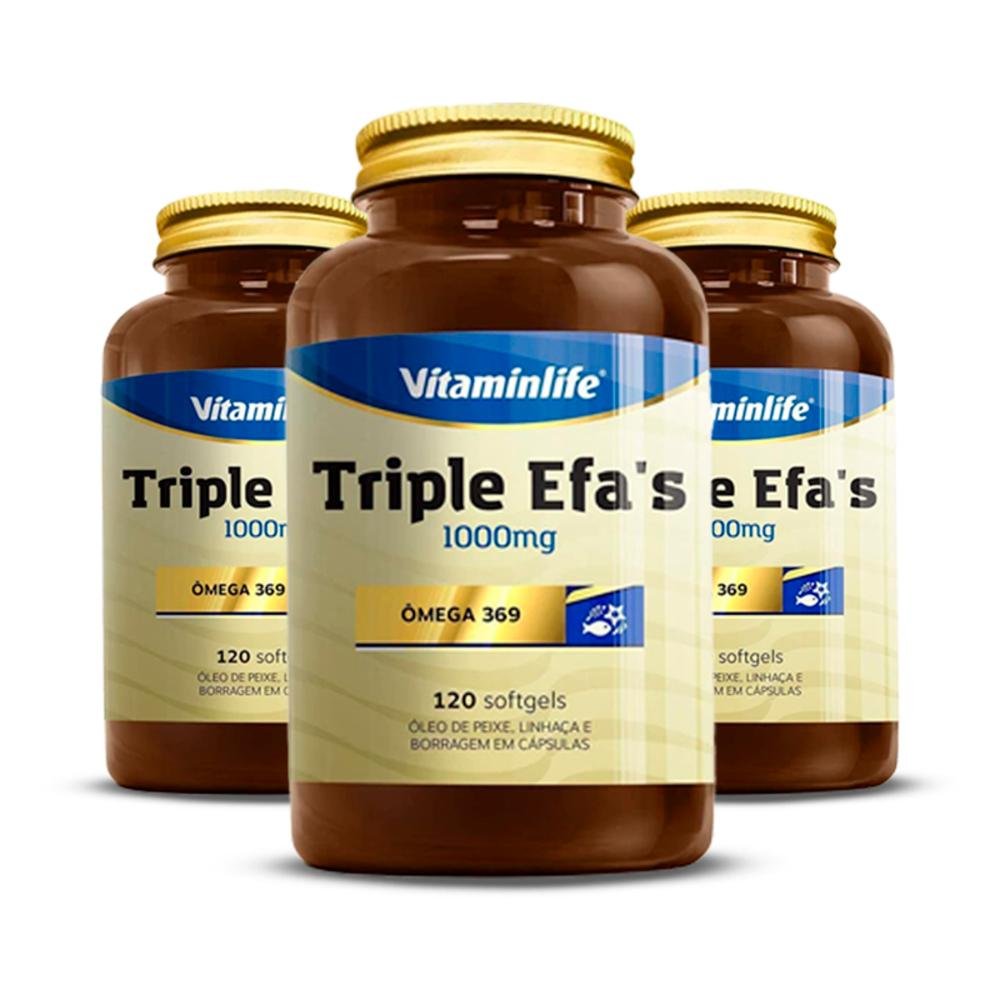 Kit 3 Triple Efa´S Vitaminlife 120 cápsulas | Pão de Açúcar