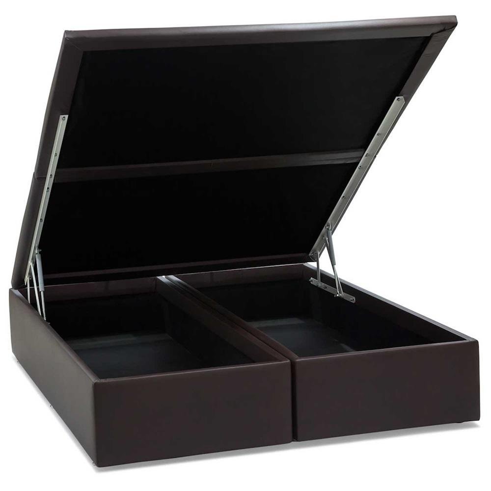 Base para Cama Box King Americana com Baú Marrom | Pão de Açúcar