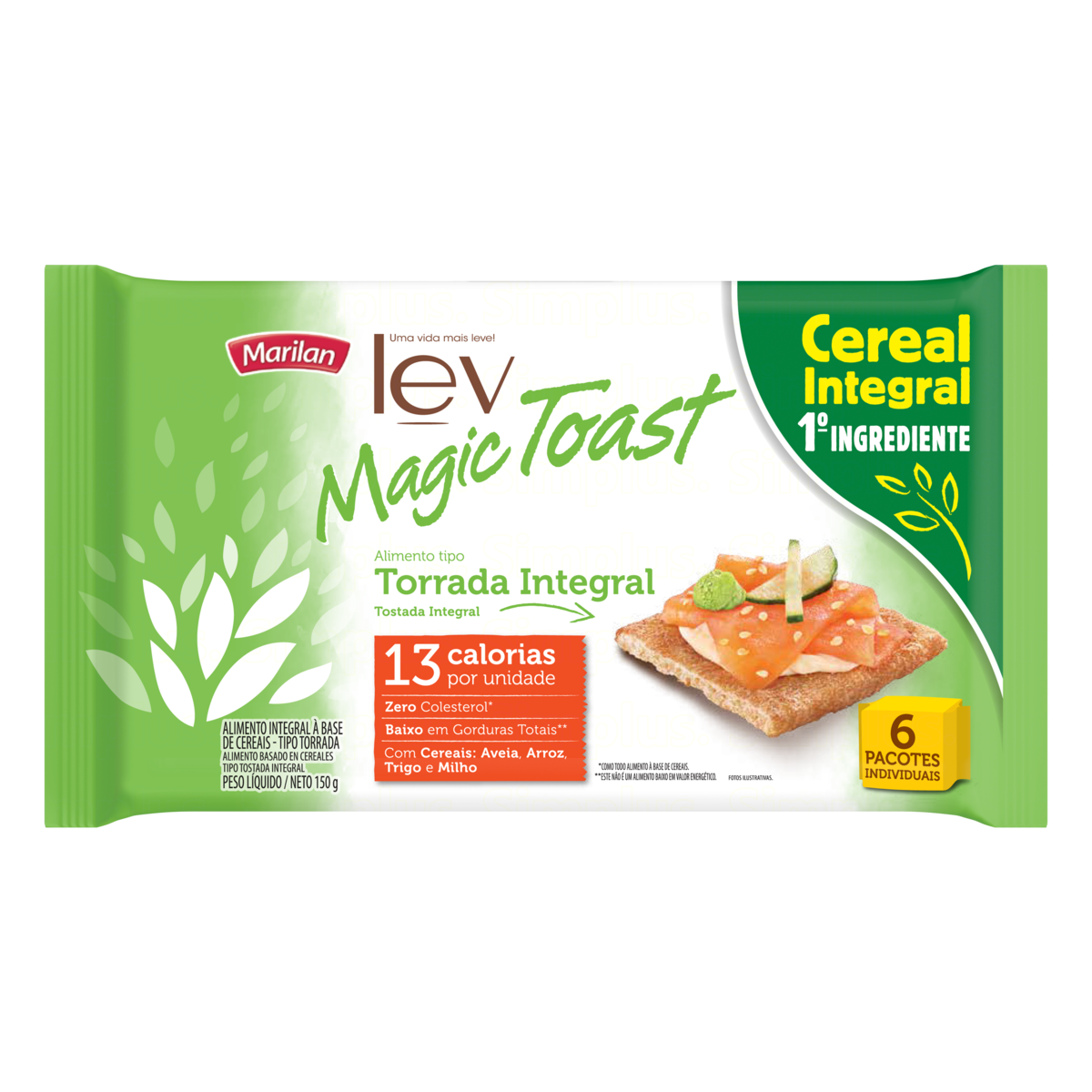 Torrada Integral Marilan Lev Magic Toast Pacote 150g | Pão de Açúcar